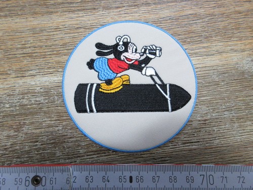 Patch Mickey Mouse Riding Bomb Sqd 349th Airforce US Esercito WWII Volo ...