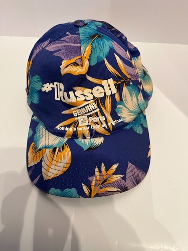Vintage 90s Snapback Hat Cap Blue Floral Hawaiian Tropic SAN SUN | eBay