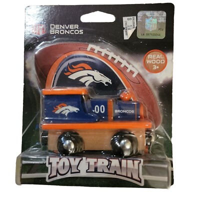 MasterPieces NFL Denver Broncos Real Wood Toy Train for Ages 3+, NFL ...