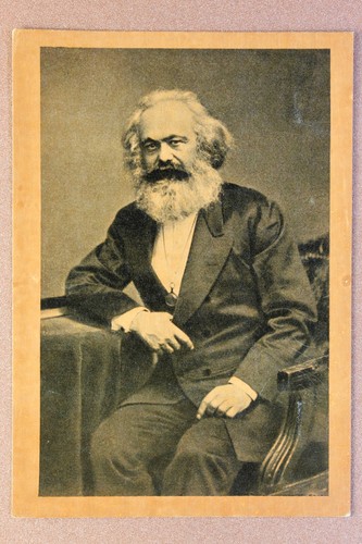 German philosophers KARL MARX by photo 1875 Russian postcard USSR 1963🌍 ...