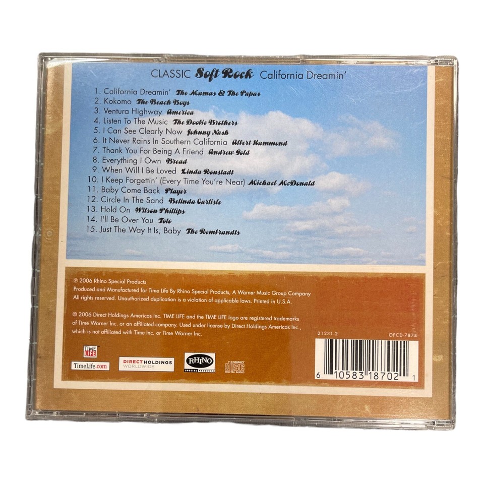 Classic Soft Rock - California Dreamin' CD Time Life, 2006 | eBay