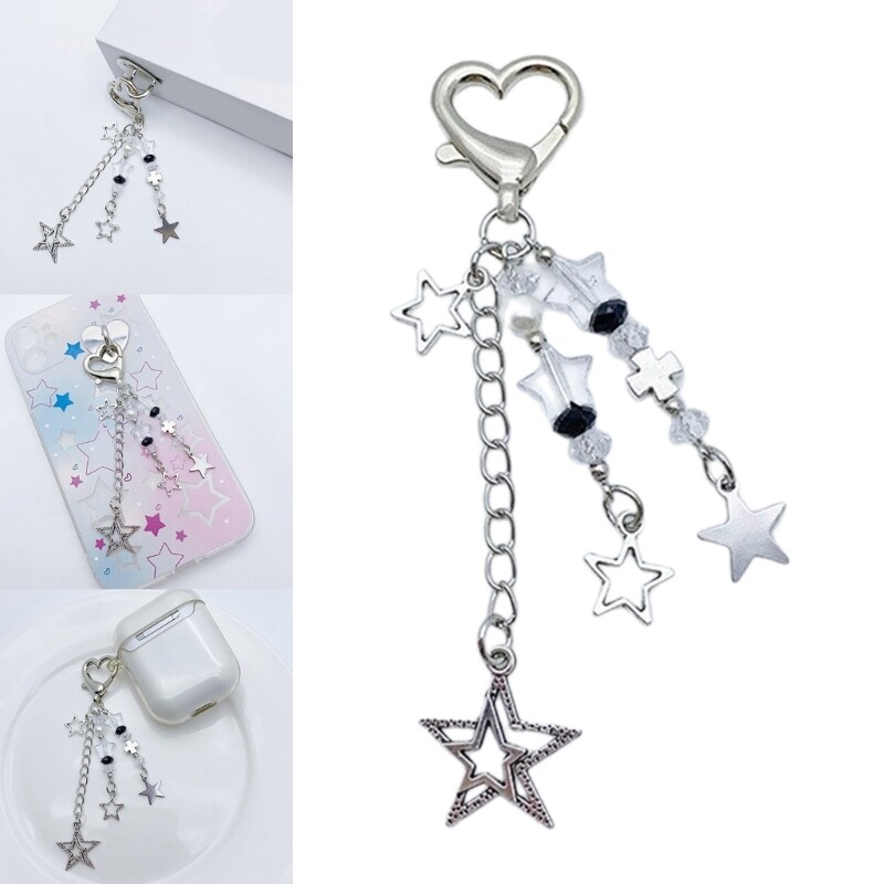 Harajuku Star Key Chain for Women Sweet Cool Phone Charm Fashion ...