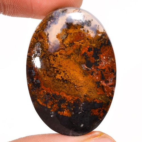 Natural Indonesian Moss Agate Cabochon Loose stone 53.85 CT 25X36X7mm ...