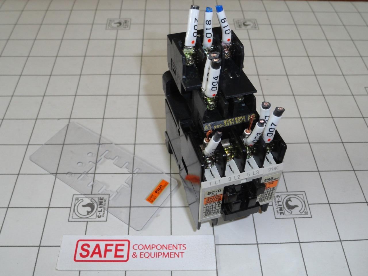 Fuji Contactor SC13AA SC-0 200-220-240VAC, SZ-CD1 Coil Drive 24VDC ...