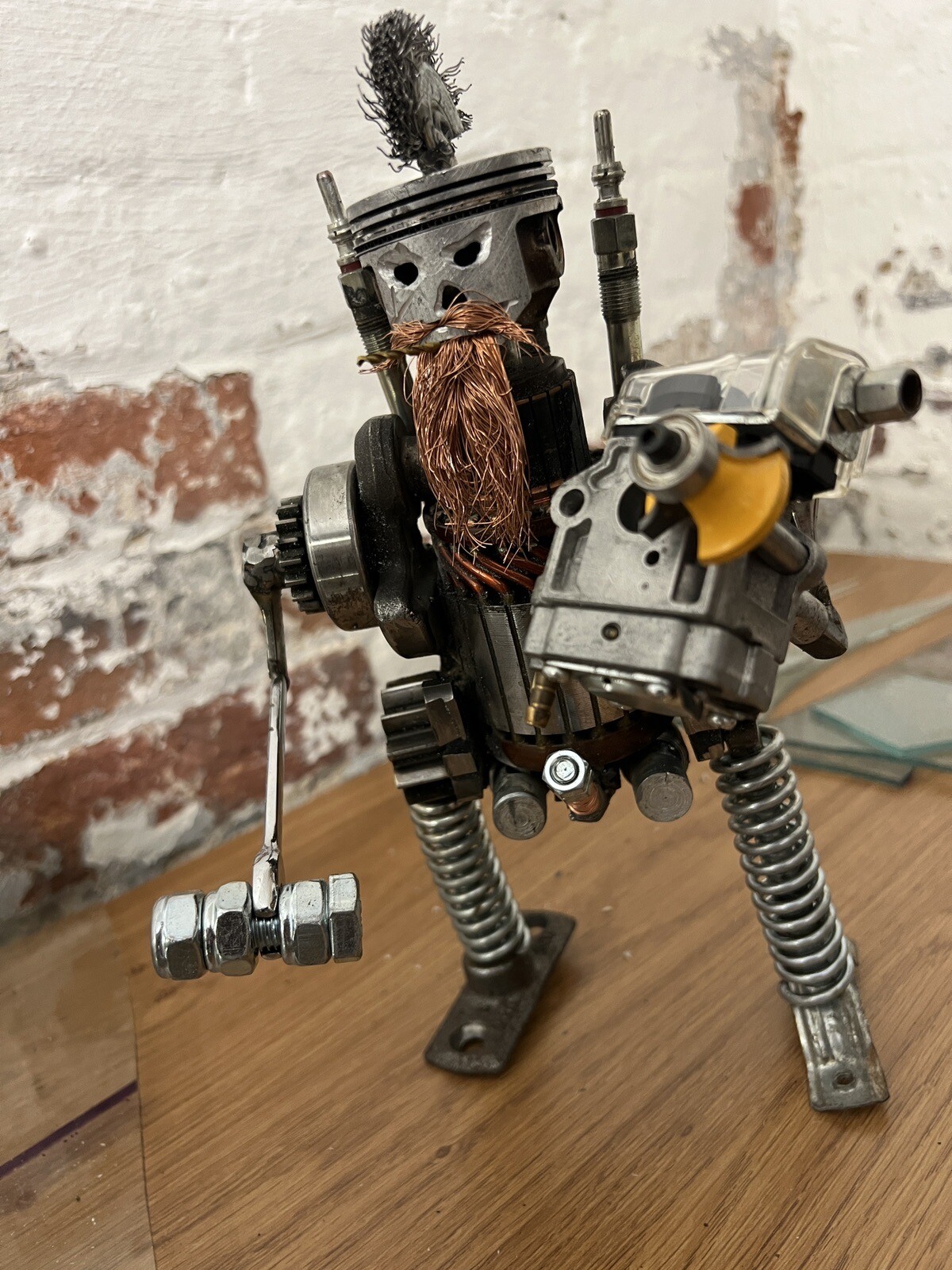 Handmade Scrap Metal Robot | eBay UK