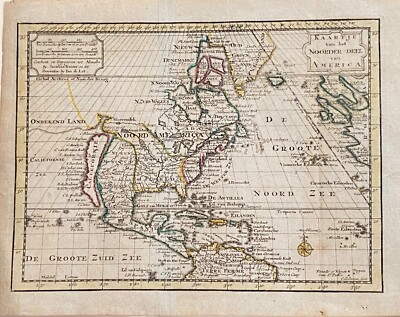 Extremely rare 1747 Dutch Map of North America with California as an ...