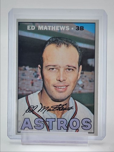 ED MATHEWS 1967 TOPPS BASEBALL ASTROS #166 Q1048 | eBay