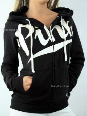 Victoria's Secret PINK Perfect Full Zip Hoodie Cursive Logo Fleece ...