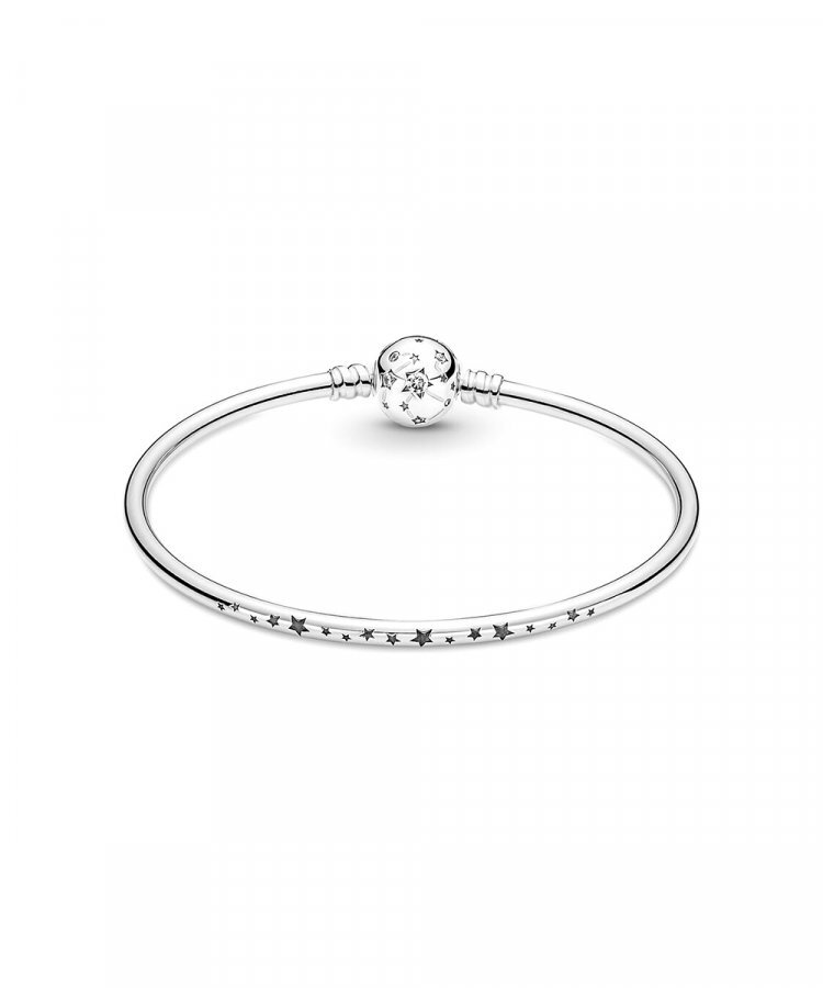 New PANDORA Moments Stars & Galaxy Bangle-590009C01-19 | eBay