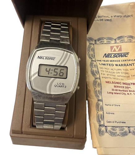 Nelsonic 1980s Vintage LCD Quartz Digital Watch | eBay