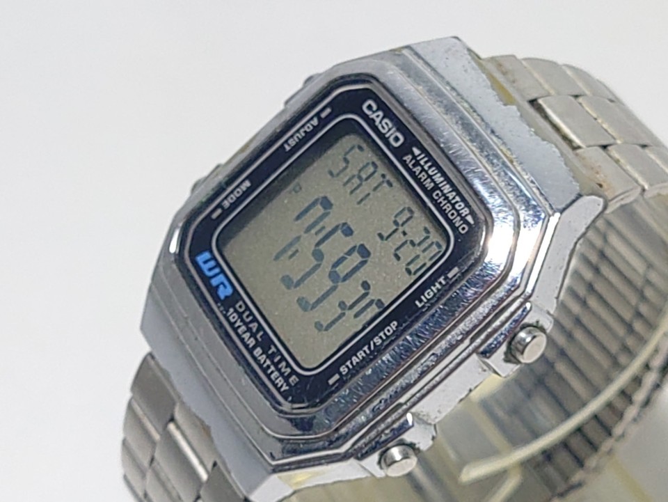 CASIO WR Dual Time A178W metal band watch | eBay