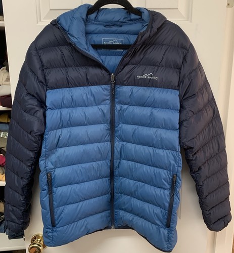EDDIE BAUER CIRRUSLITE HOODED EB 650 DOWN PUFFER JACKET MENS SIZE L 2 ...