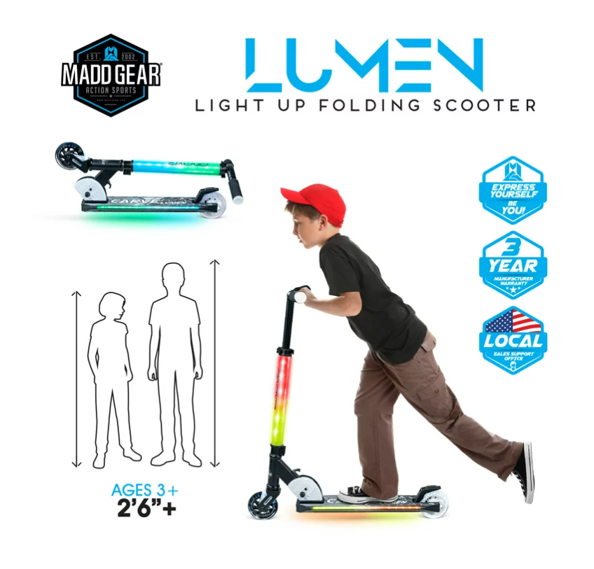 Madd Gear 600-313 Lumen Light up Scooter RGB Handlebar & Deck 20 ...