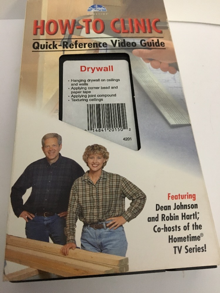 Drywall How To Clinic VHS Quick Reference Video Guide-TV Hosts Dean ...