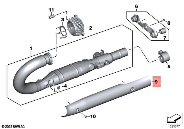 Genuine BMW K34 K35 0L13 0L33 0L23 0L43 Covering Right CHROME ...