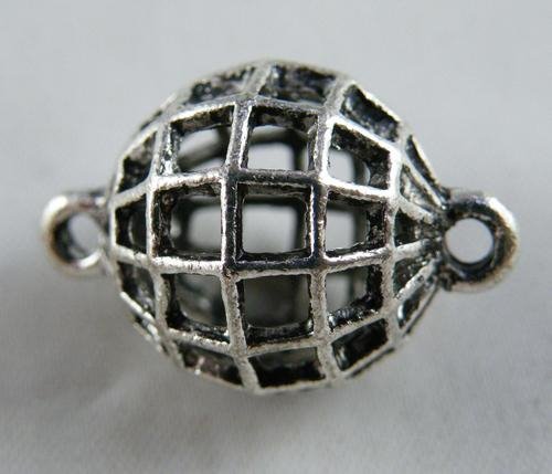 10pcs Tibetan Silver Round Hollow Ball Connectors 27x18mm yj13784 | eBay