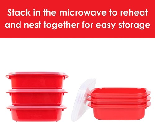 Decor Microsafe Oblong food containers storage Set leakproof plastic ...
