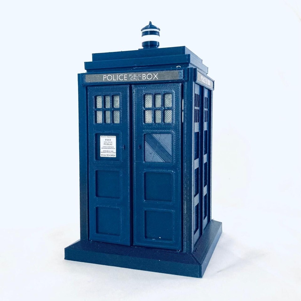 Custom 3D printed Police Box for 3.75 Inch (1:18) Figure Diorama | eBay