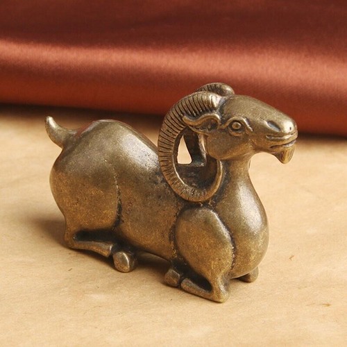 Brass Goat Figurine Statue Animal Figurines Toys House Office Desktop ...