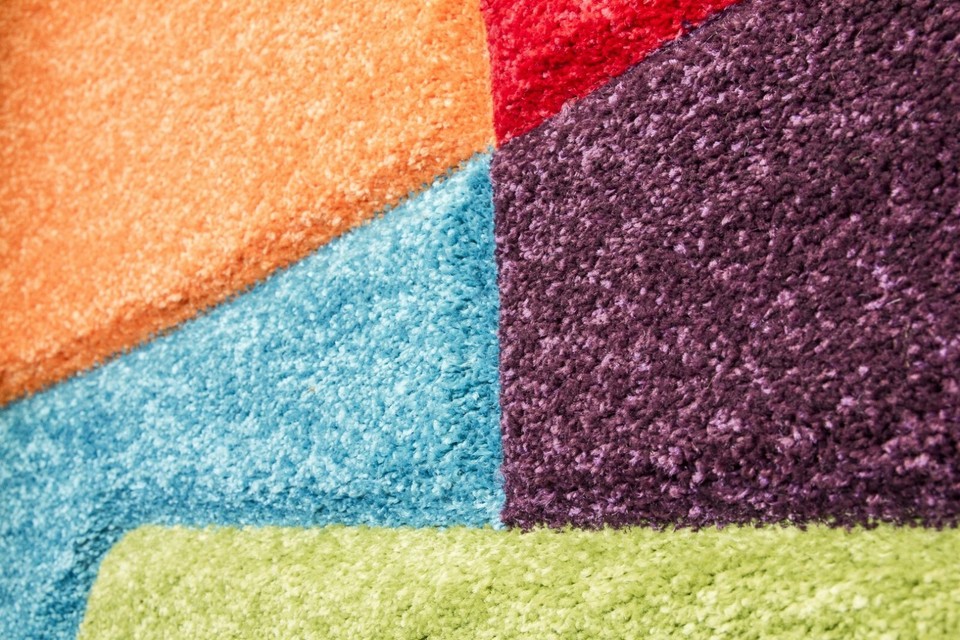 Multi Coloured Rugs Runners Carpet Rainbow Design Mat Hand Carved ...