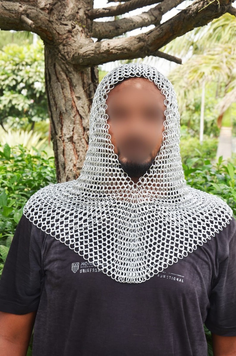 Crochet Chainmail Hood Pattern