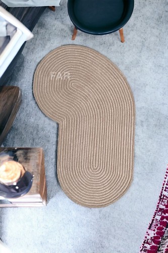 Hand Tufted Rug Bean Shape Area Tuft Rug, Custom Handmade Rug For Any ...