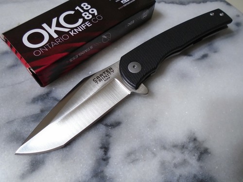 OKC Carter Trinity Flipper Open Pocket Knife Folder Aus-8 G10 8877 6.80 ...