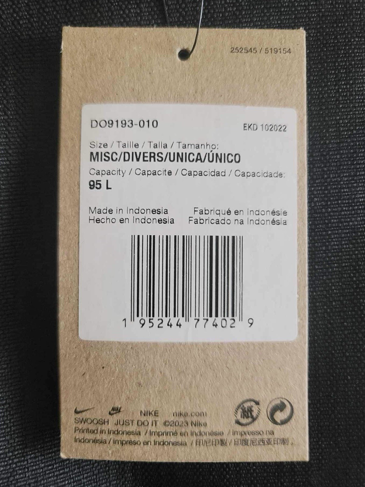 Nike Brasilia 95 L Men's Large Duffle Training Bag - Black (DO9193-010 ...