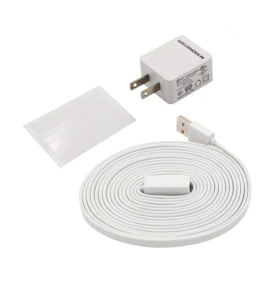 New Monster 10' Flat USB Extension Cable & Power Adapter for 6.5' LED ...