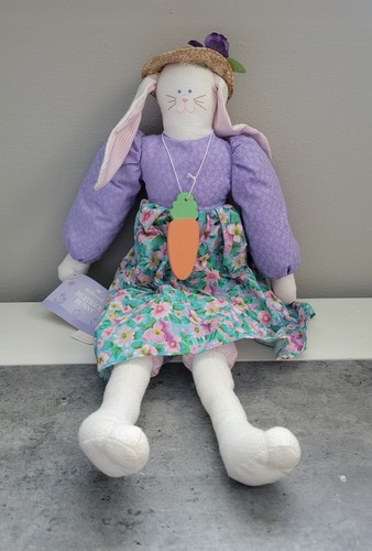 Hallmark Beatrice Easter Bunny Doll 16" Cute Carrot Necklace Rabbit ...