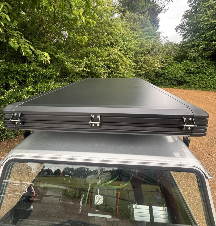 Roof Top Tent Large Hard Shell Box with Gas Struts, Black/Grey | eBay UK