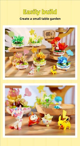 Pokemon Pikachu Thunder Bonsai Figure Building Block Keeppley | eBay