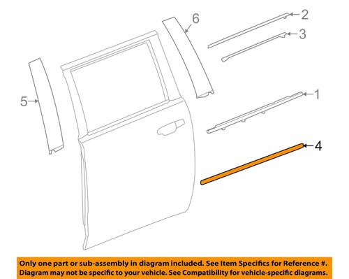 GM OEM 15-20 Suburban,Yukon XL Rear Door Exterior Trim-Body Side Mldg ...
