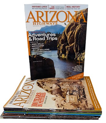 ARIZONA HIGHWAYS Magazines January 2012-November 2012, July & August ...