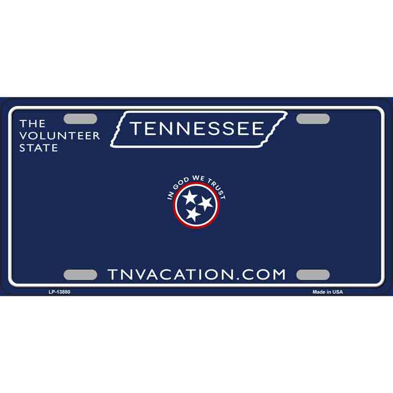 Blank Tennessee Blue Novelty Metal License Plate Tag | eBay