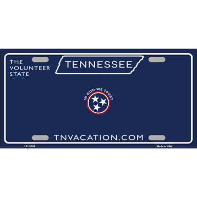 Blank Tennessee Blue Novelty Metal License Plate Tag | eBay