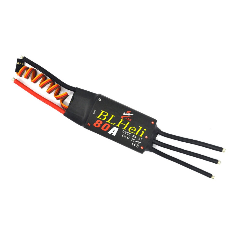 1Pc Brushless ESC 80A BLHeli Motor Speed Controller for Fixed-wing Helicopter | eBay
