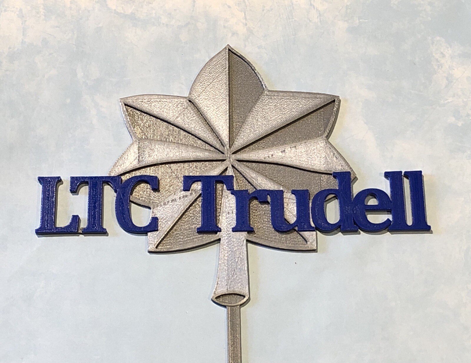 Lieutenant Colonel Oak Leaf Custom Cake Topper Personalized Military ...