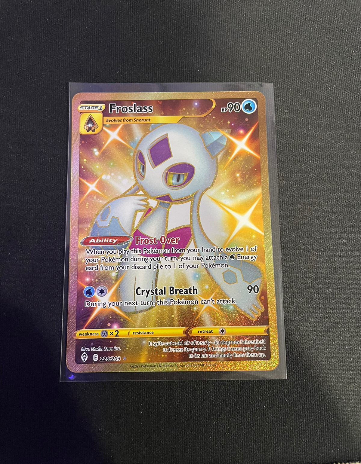Froslass - 226/203 - Pokemon Evolving Skies Sword & Shield Secret Rare ...