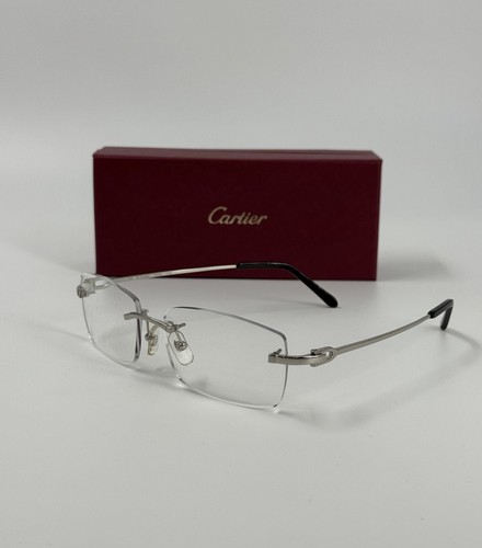 NEW Cartier Rimless Unisex Platinum Eyeglasses Frames | eBay