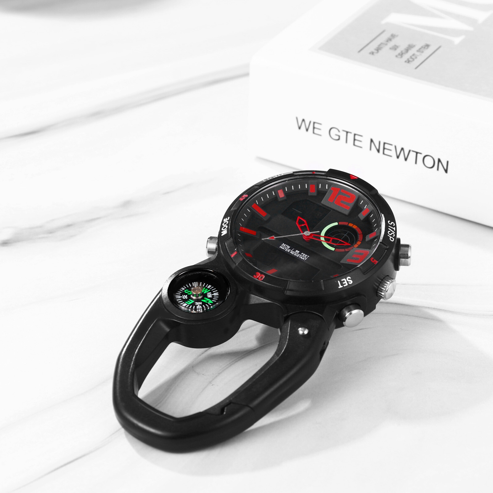 Clip on Carabiner Outdoor Digital Fob Watch Doctors Nurses Watch Multi ...