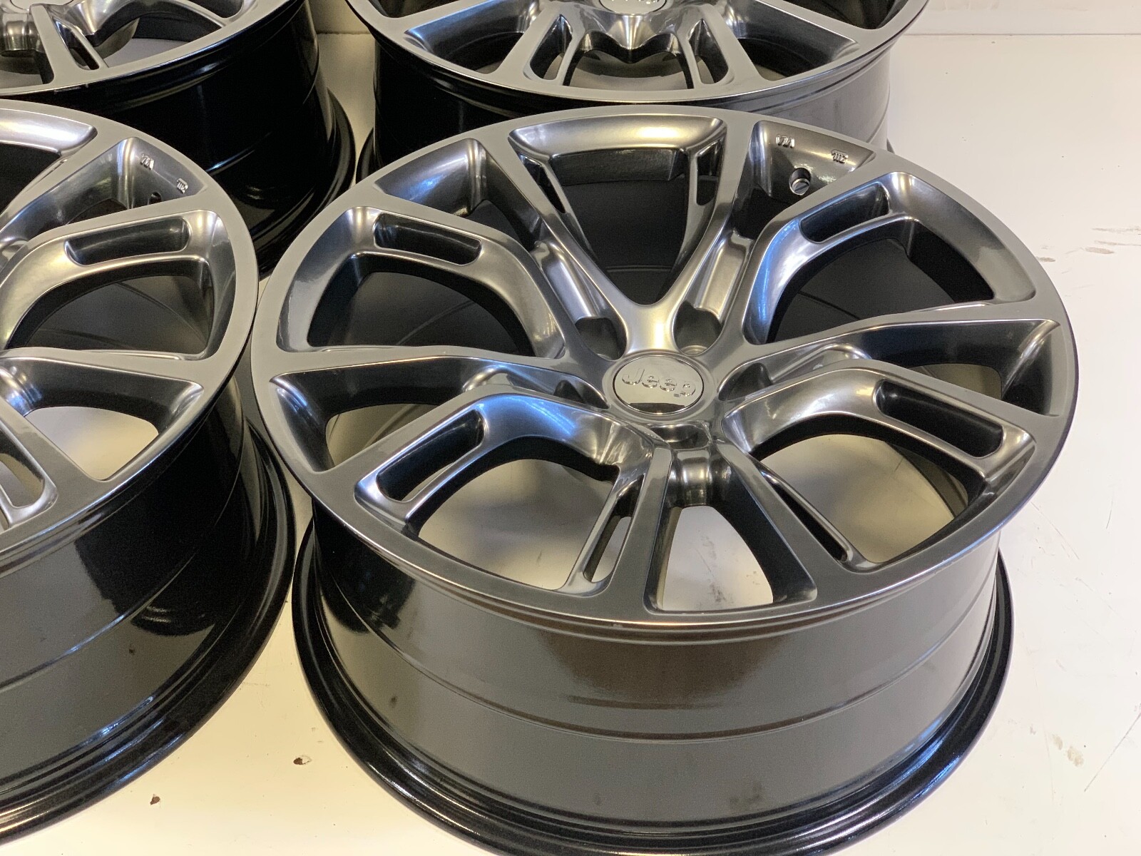 20" JEEP GRAND CHEROKEE SRT8 BLACK WHEELS RIMS FACTORY STYLE OEM SET 4 ...