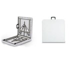 4FT Height Adjustable Folding Table White Portable Durable Indoor ...