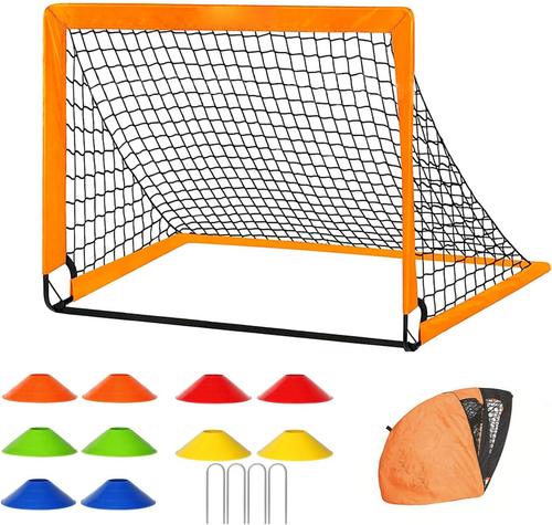 Kids Soccer Goal Pop up Soccer Goals Set for Backyard Easy Assembly ...
