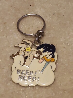 Vintage Road Runner Wile E Coyote enamel keychain | eBay