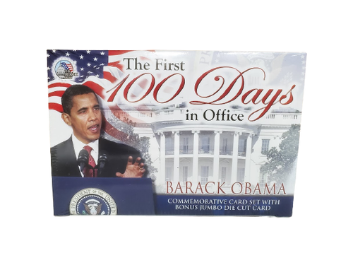 Barack Obama First 100 Days in Office Commemorative Card Set w/ Jumbo ...
