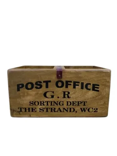 Vintage Style POST OFFICE Wooden Box / Crates Storage | eBay UK