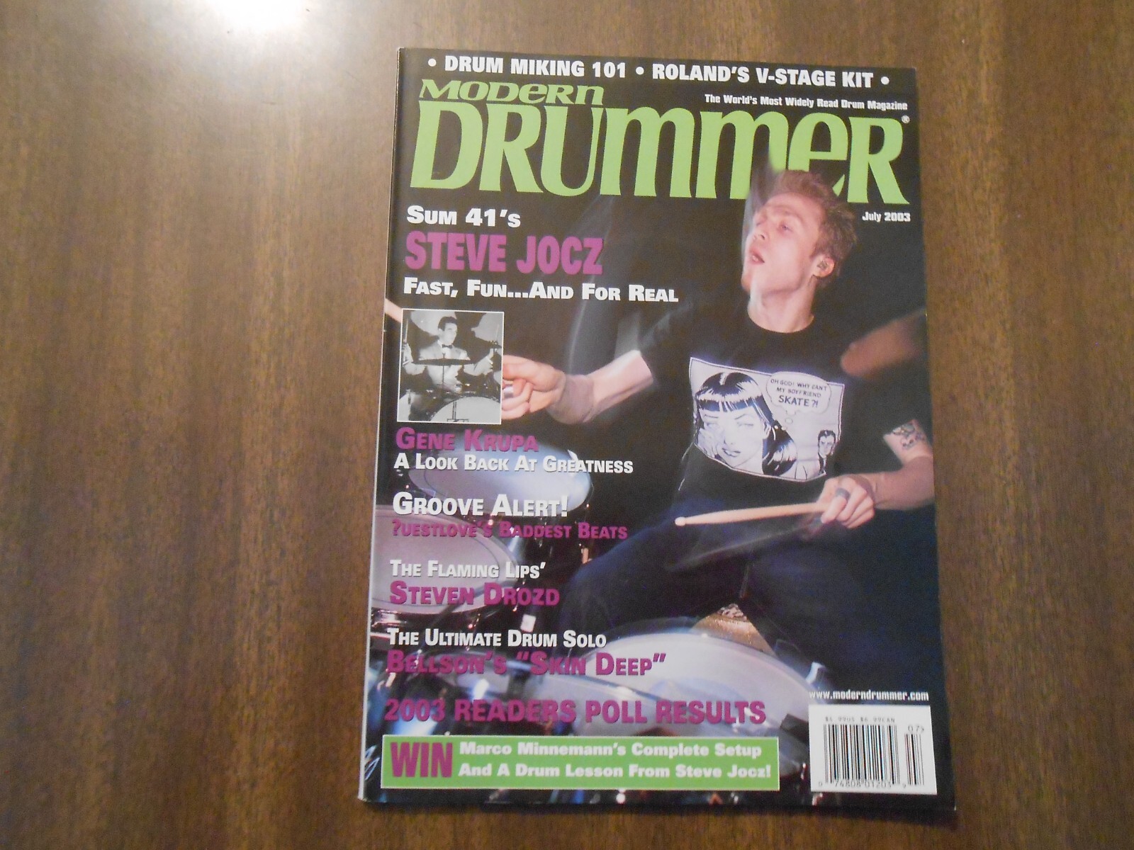 Modern Drummer Magazine July 2003 Steve Jocz/Gene Krupa on the Cover ...