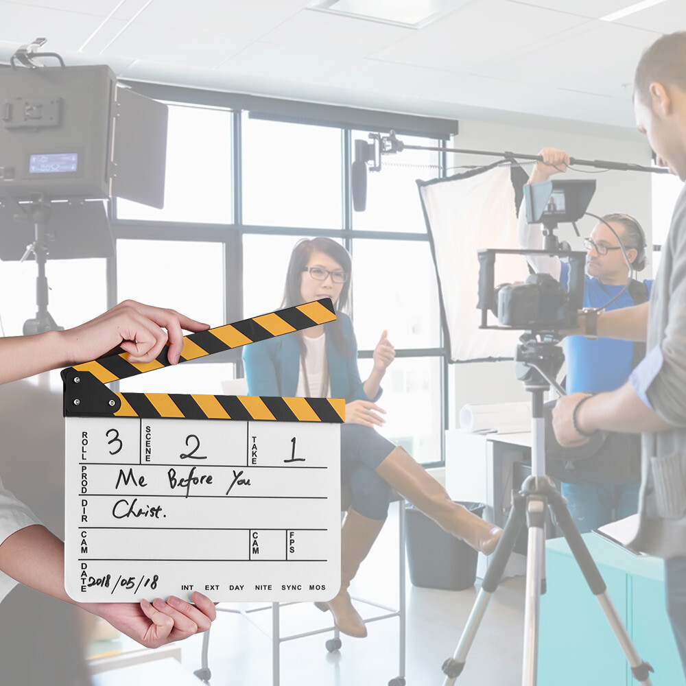 Acrylic Director Film Clapboard Movie TV Cut Action Scene R5H4 | eBay ...