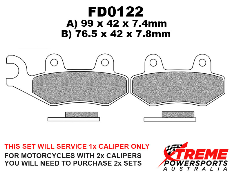 Newfren Yamaha XT750 Super Tenere 90-91 Sintered Touring F/ Left Brake ...
